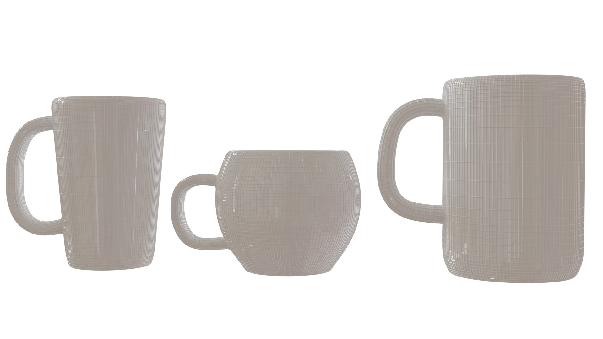 3D Ceramic Mugs Model - TurboSquid 1909312