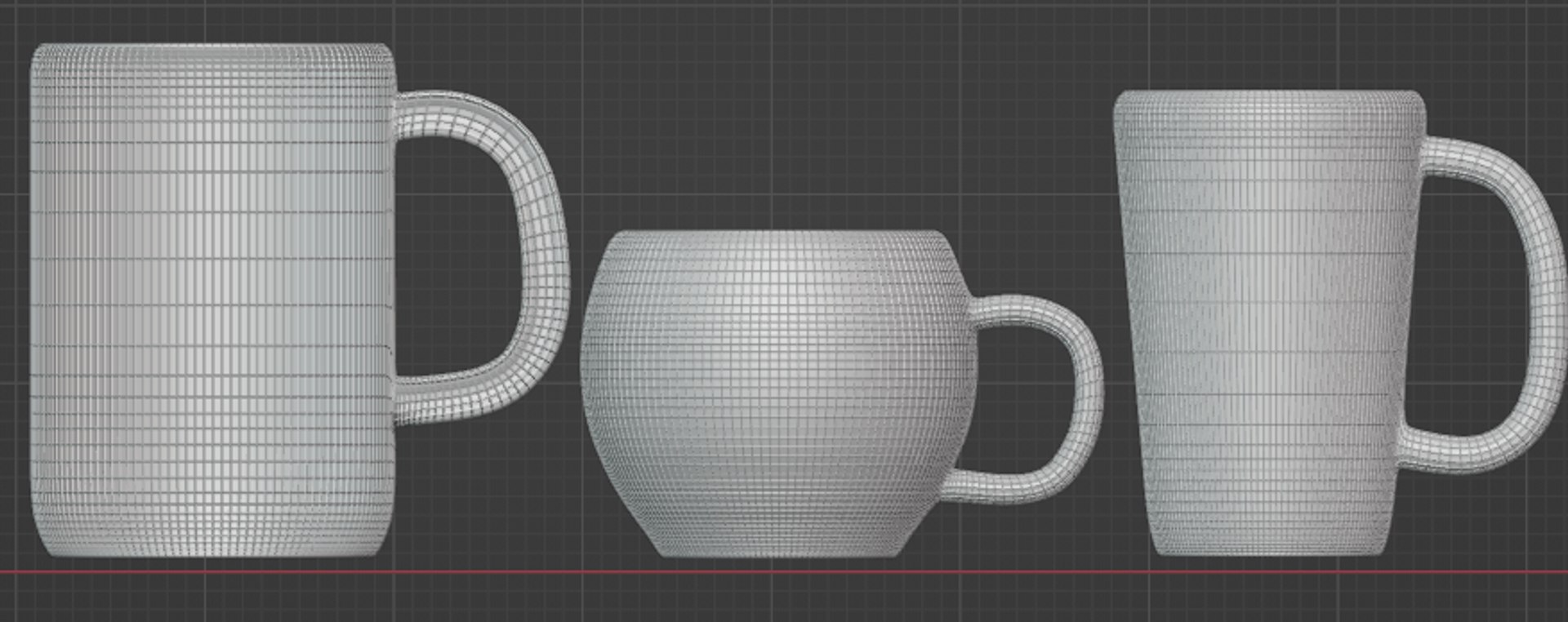 3D Ceramic Mugs Model - TurboSquid 1909312