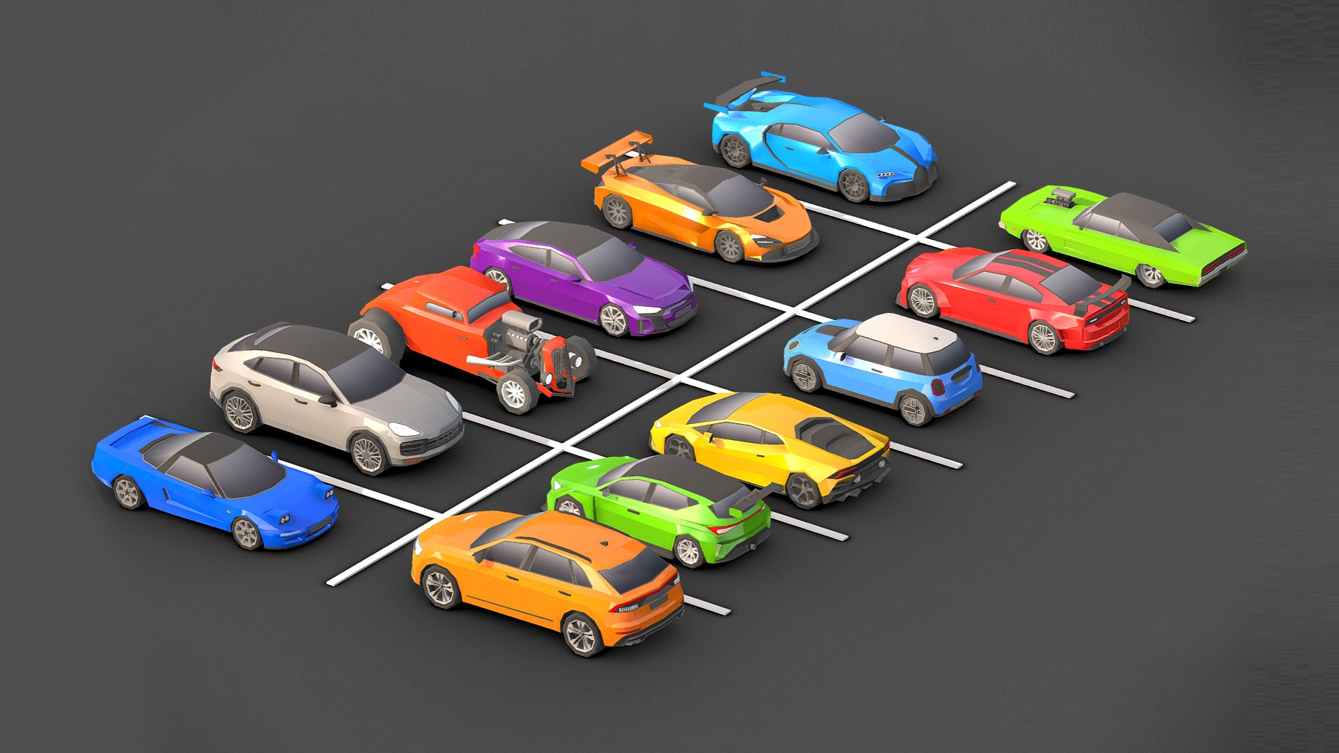 3D Low-poly Car Pack Model - TurboSquid 2164507