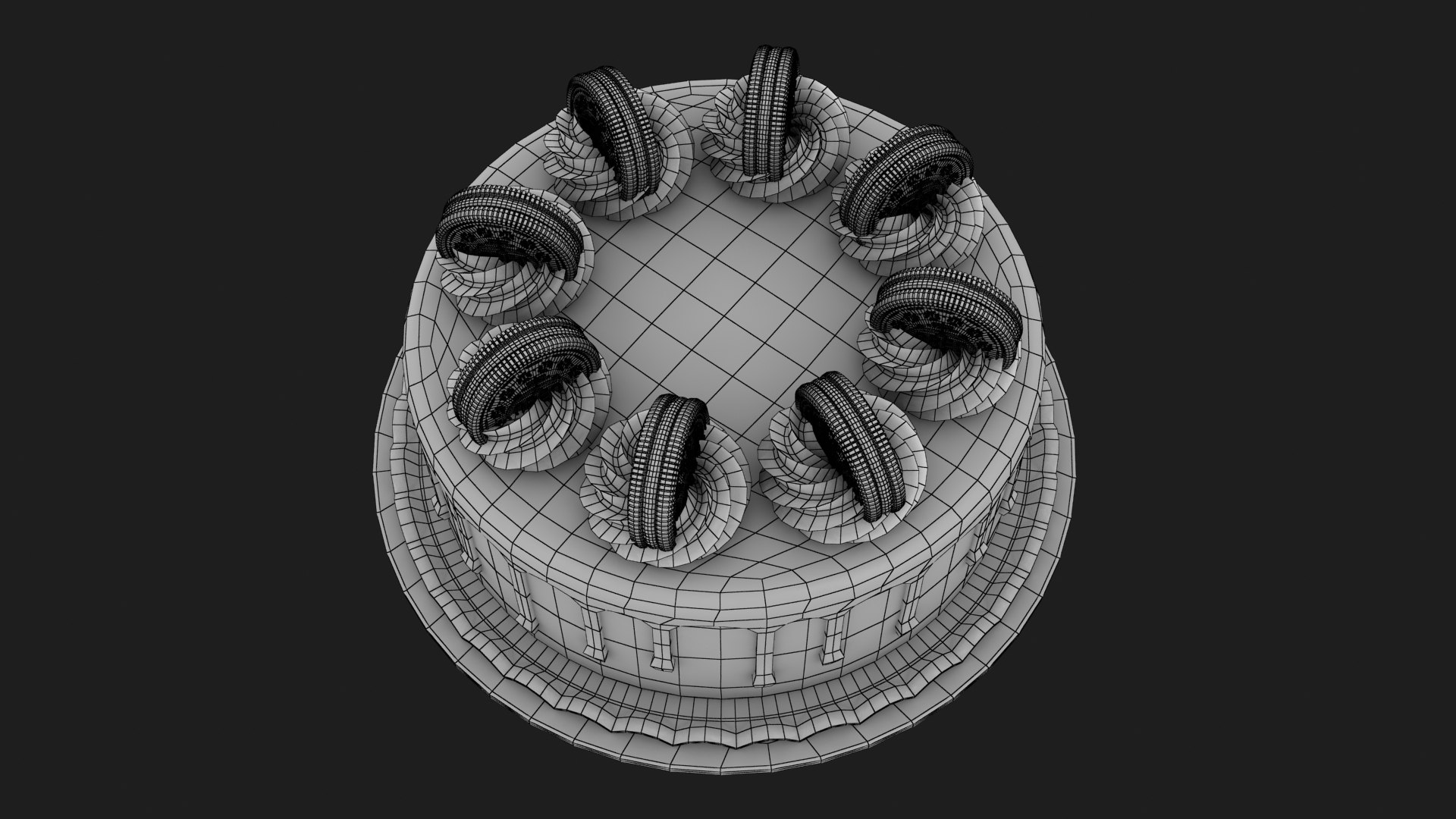 3D Oreo Cookie Cake - TurboSquid 2023199