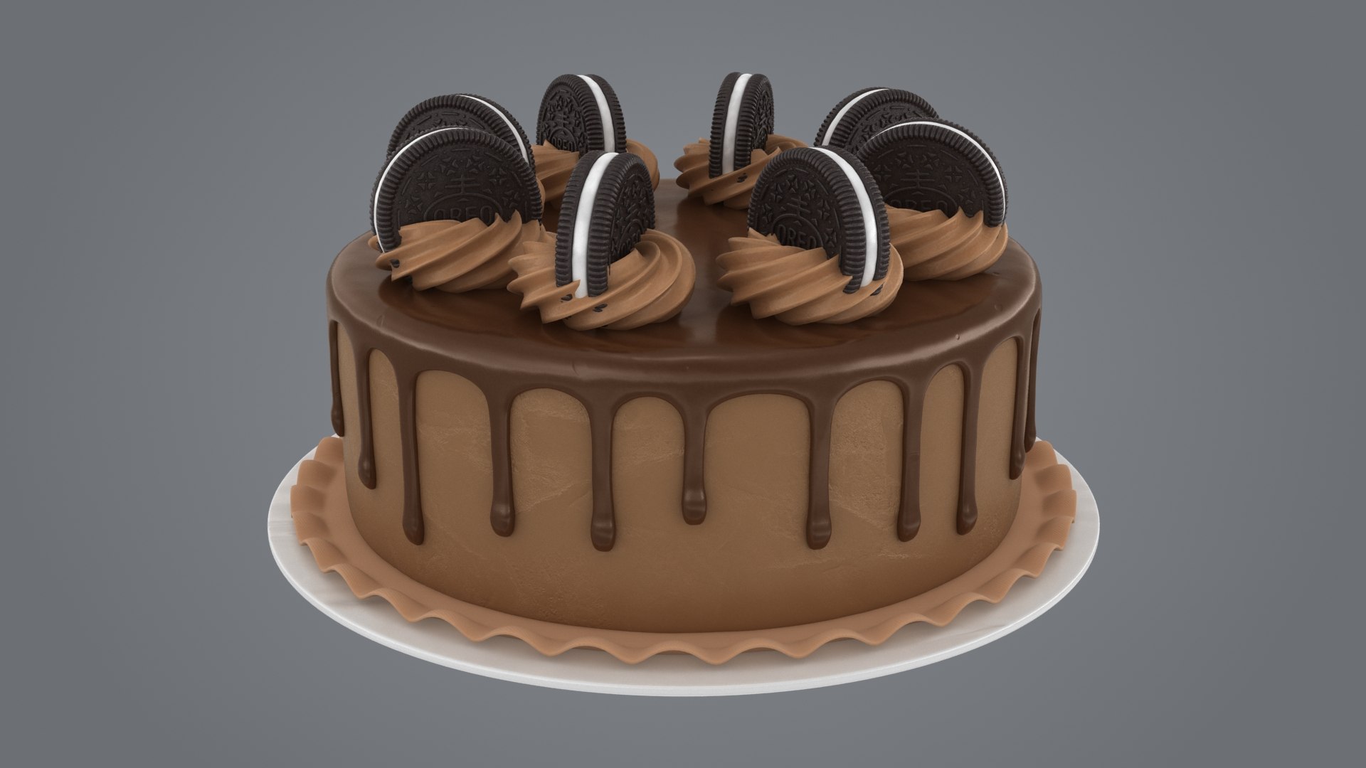 3D Oreo Cookie Cake - TurboSquid 2023199