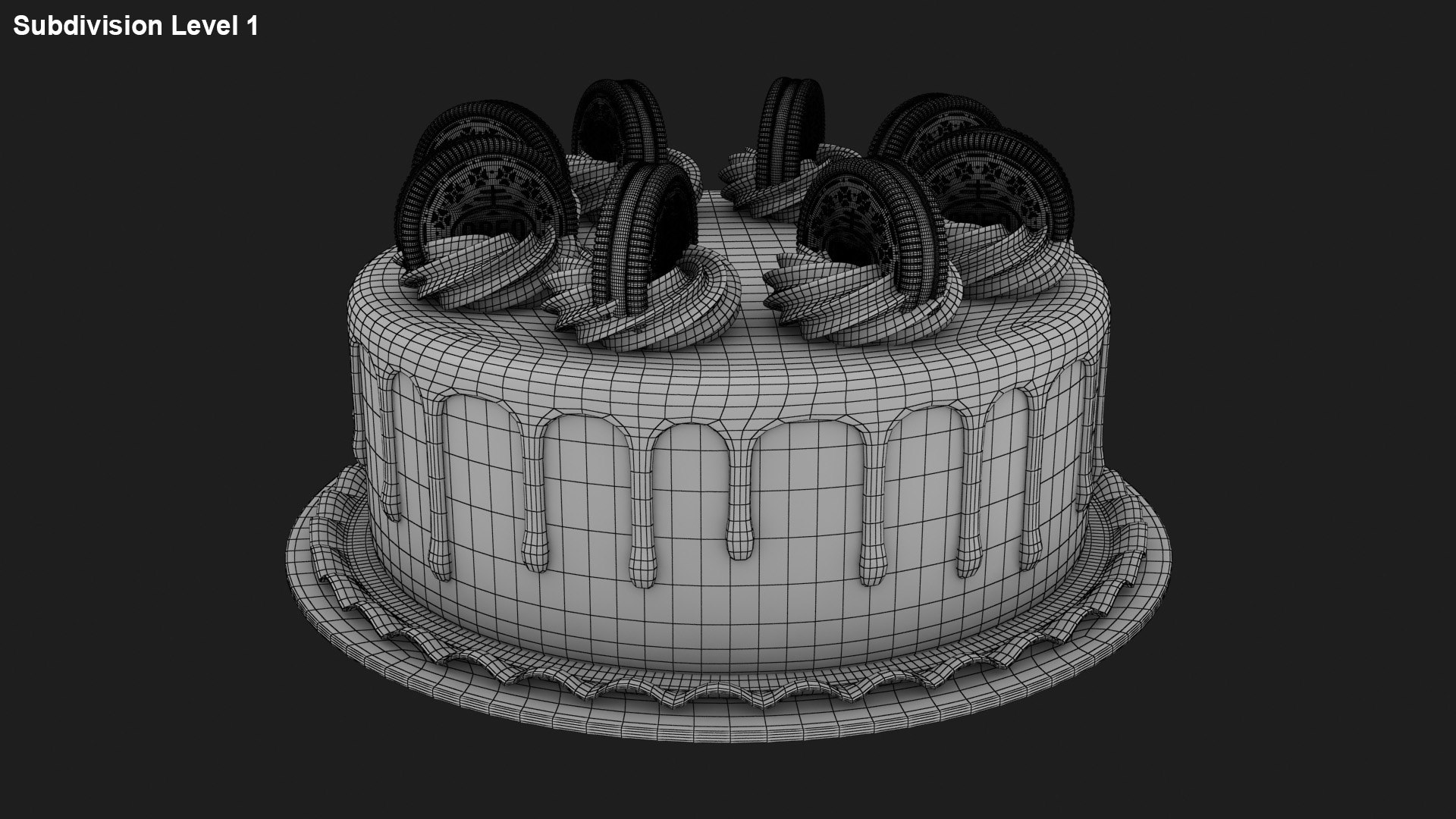 3D Oreo Cookie Cake - TurboSquid 2023199