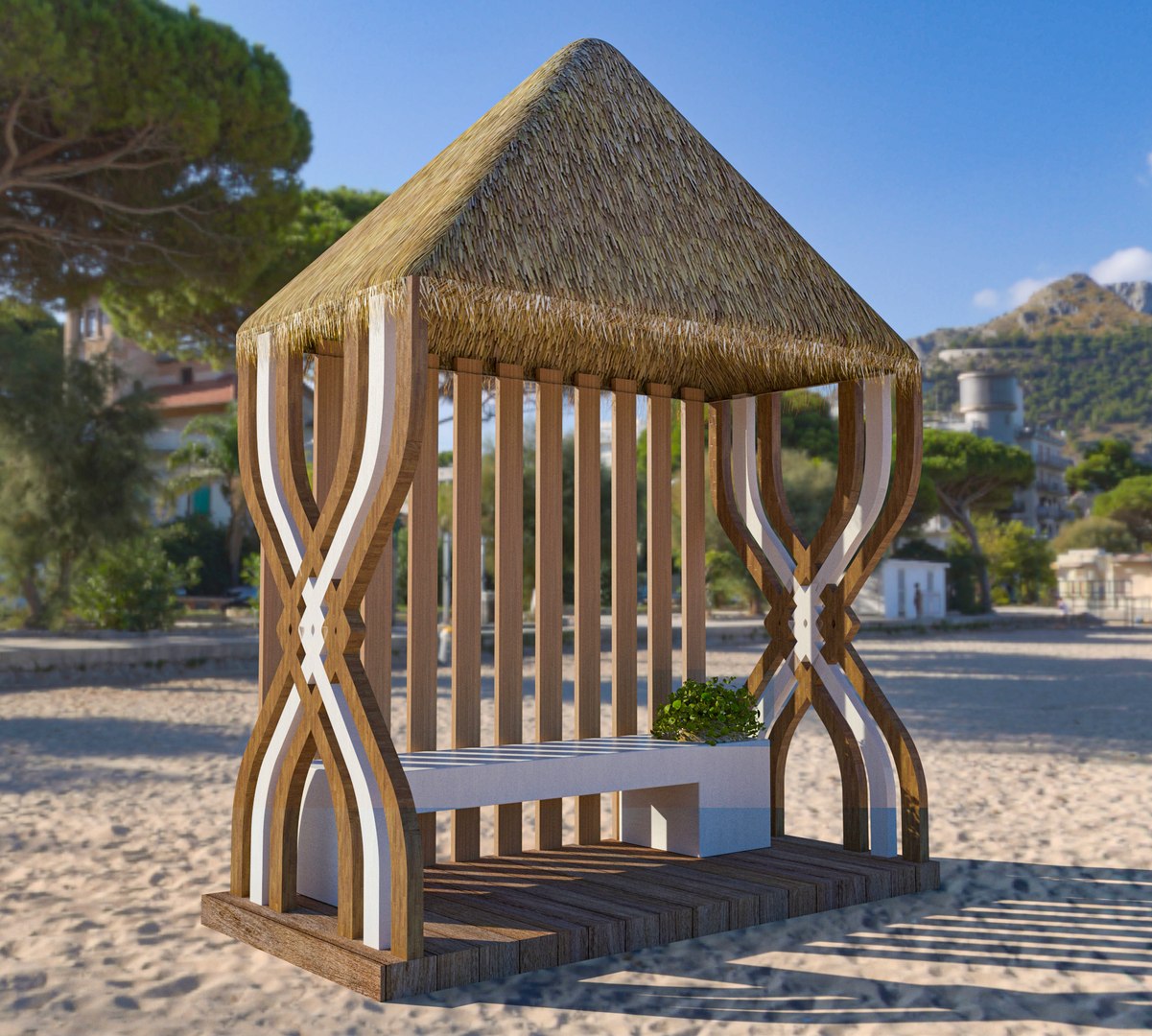 Beach Sitting Bench 3D Model - TurboSquid 2080341