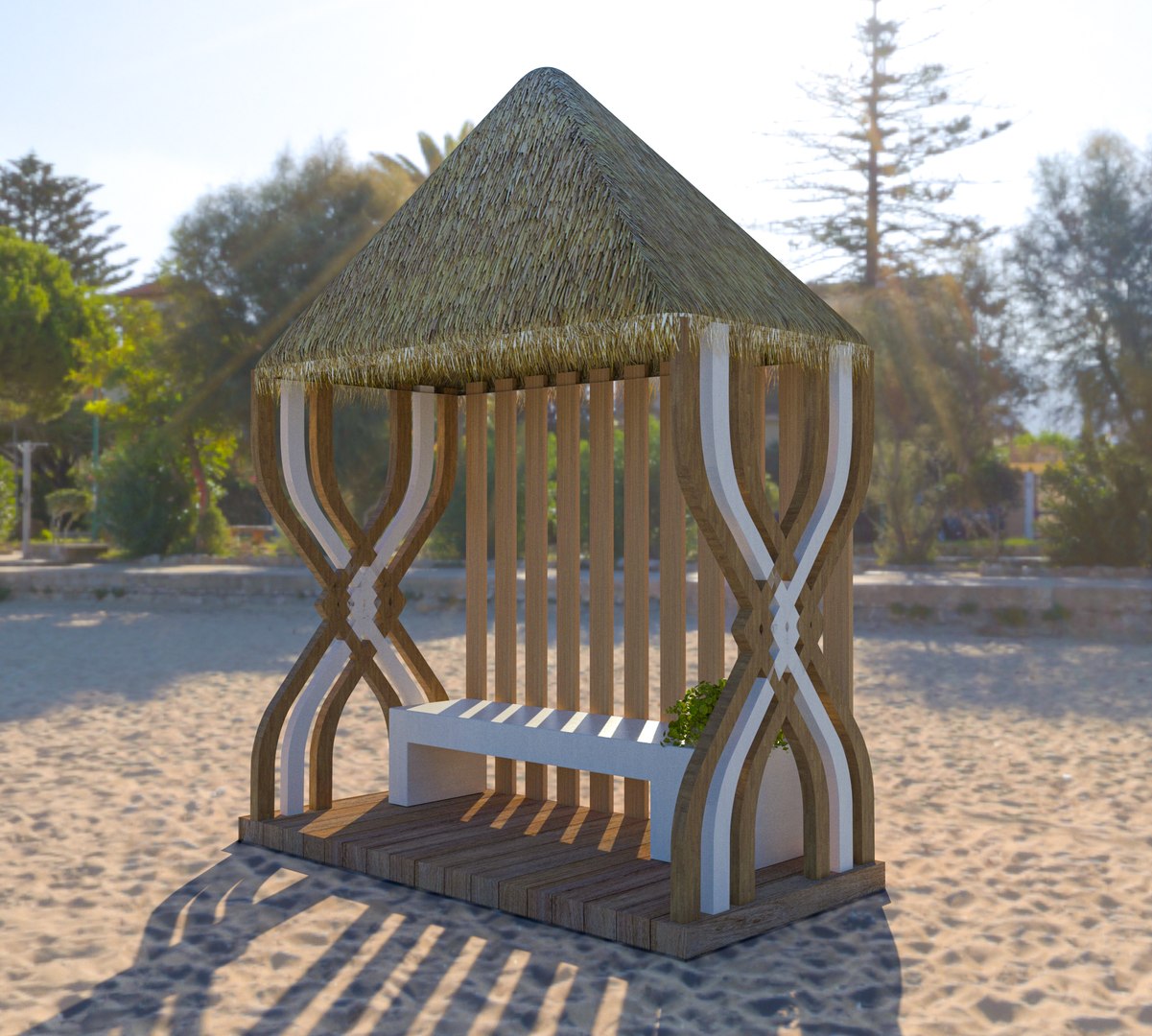 Beach Sitting Bench 3D Model - TurboSquid 2080341