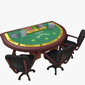 blackjack table 3d model