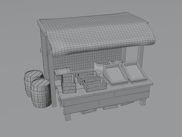 Medieval Market Set model - TurboSquid 1806296