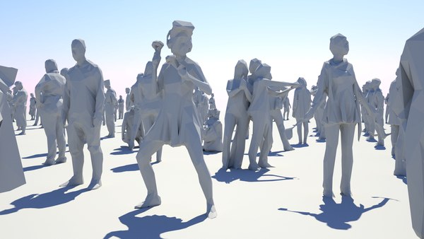 modelo 3d Paquete de personas Low Poly - 296 Personas - TurboSquid 1403637