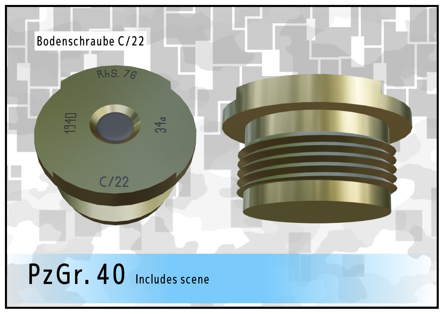 3D German 8 Cm Pzgr Model - TurboSquid 1560961