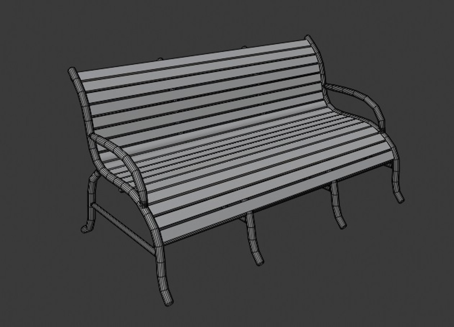3D Bench Seat Model - TurboSquid 1552142