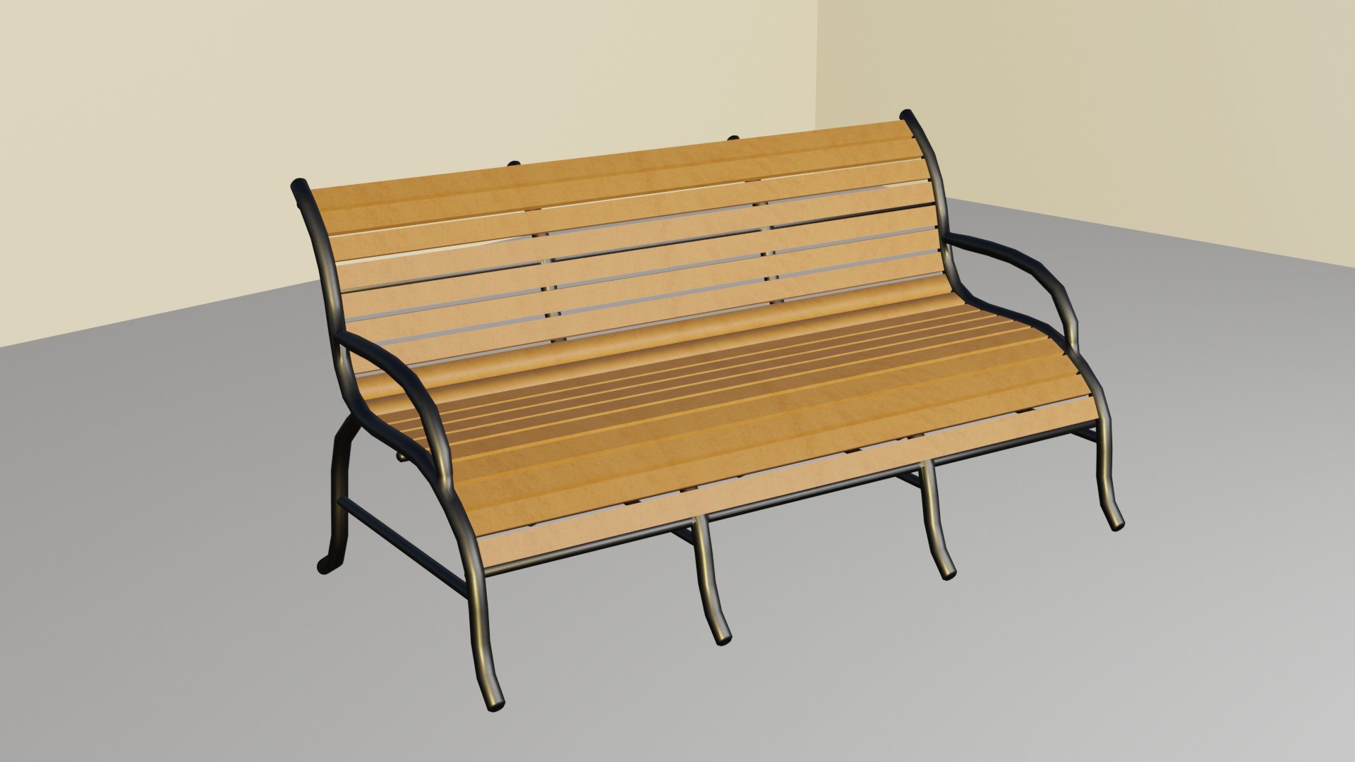 3D Bench Seat Model - TurboSquid 1552142