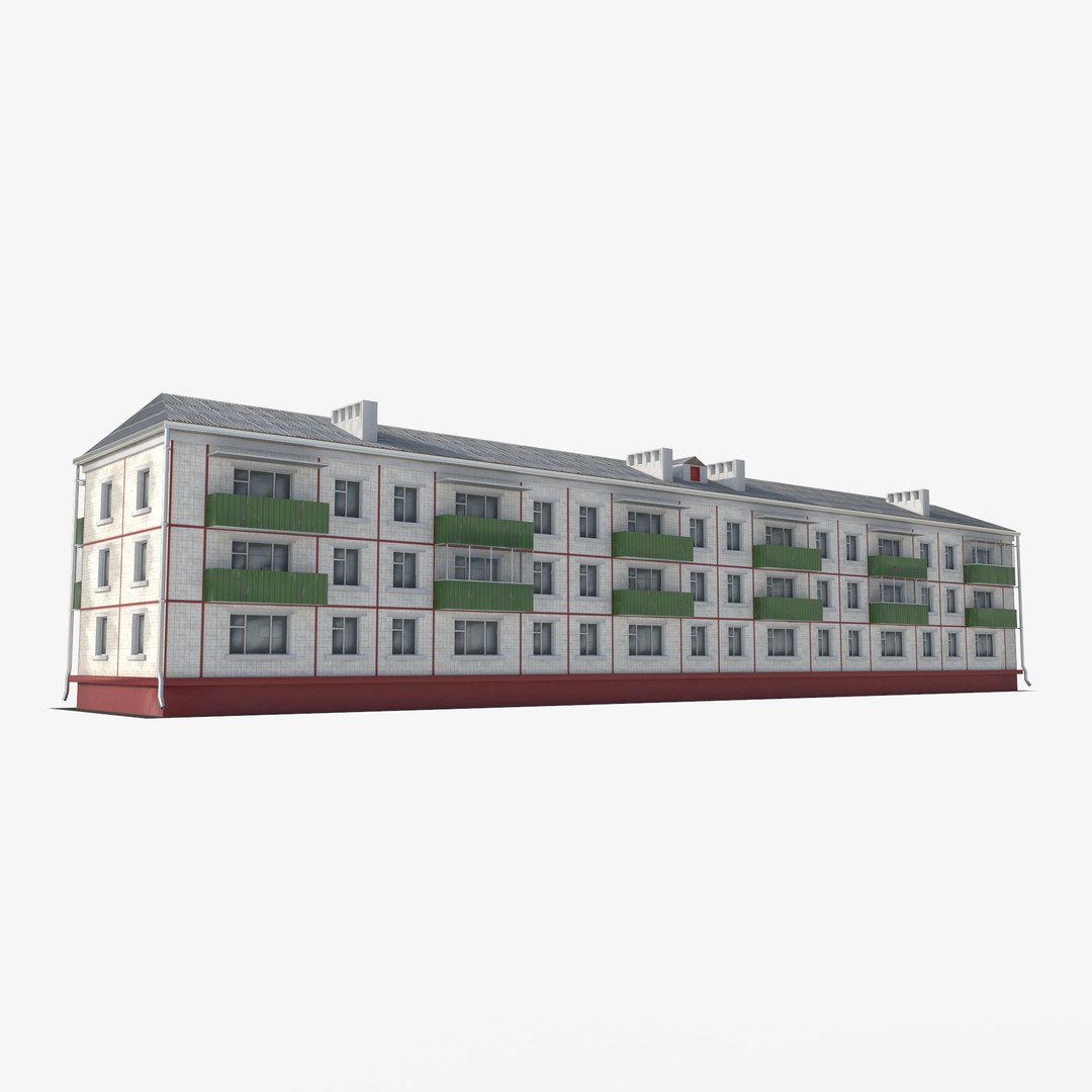 3D Model 1-447 3-storey Residential Building - TurboSquid 2022902