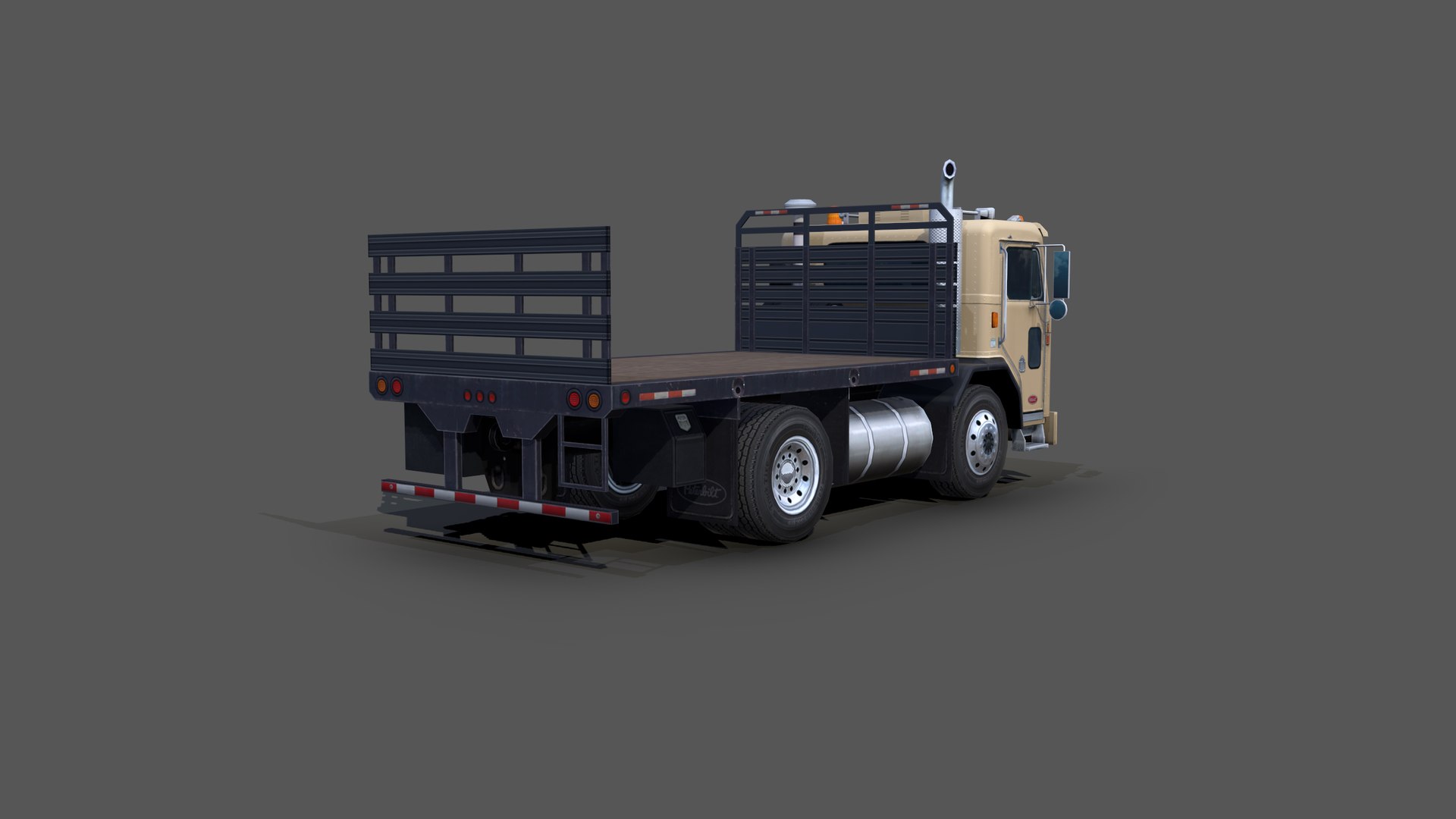 3D Peterbilt 320 2005 Flatbed Truck S01 - TurboSquid 2190119