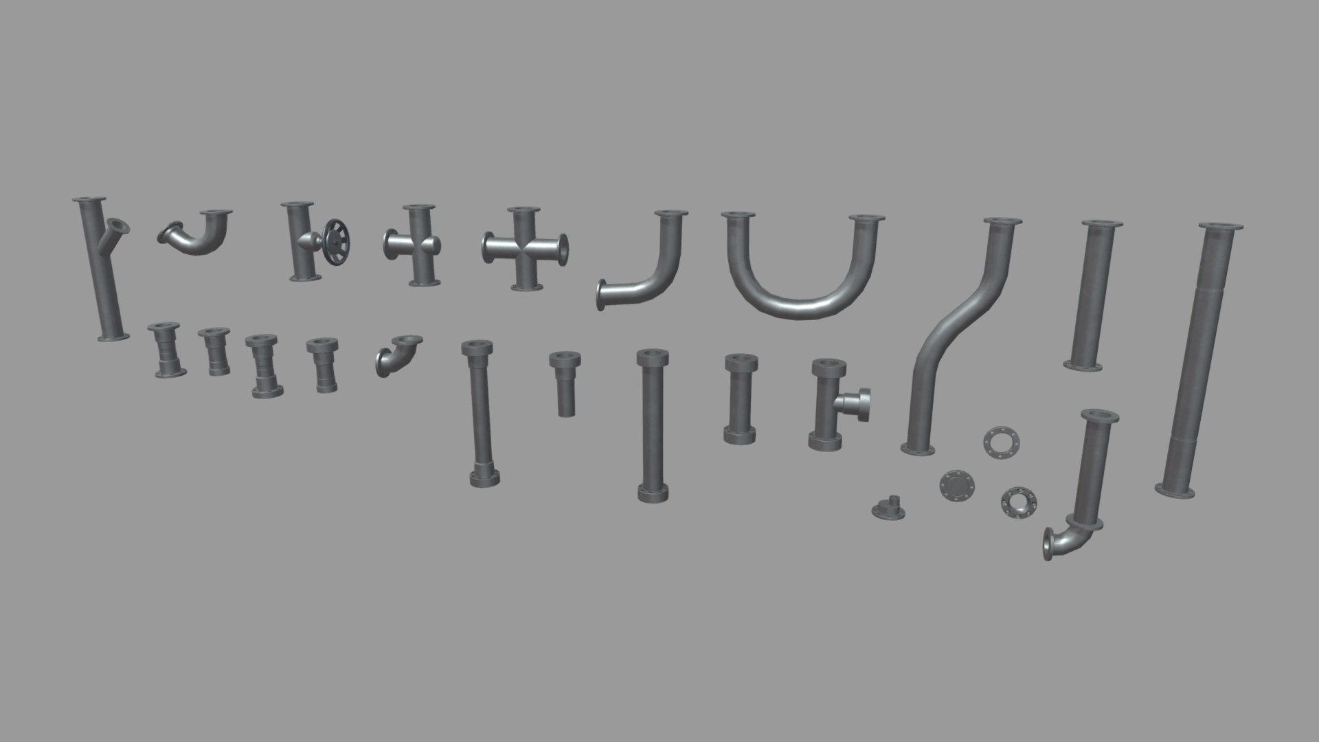 3D Low Poly Pipes Pack Model - TurboSquid 2272433