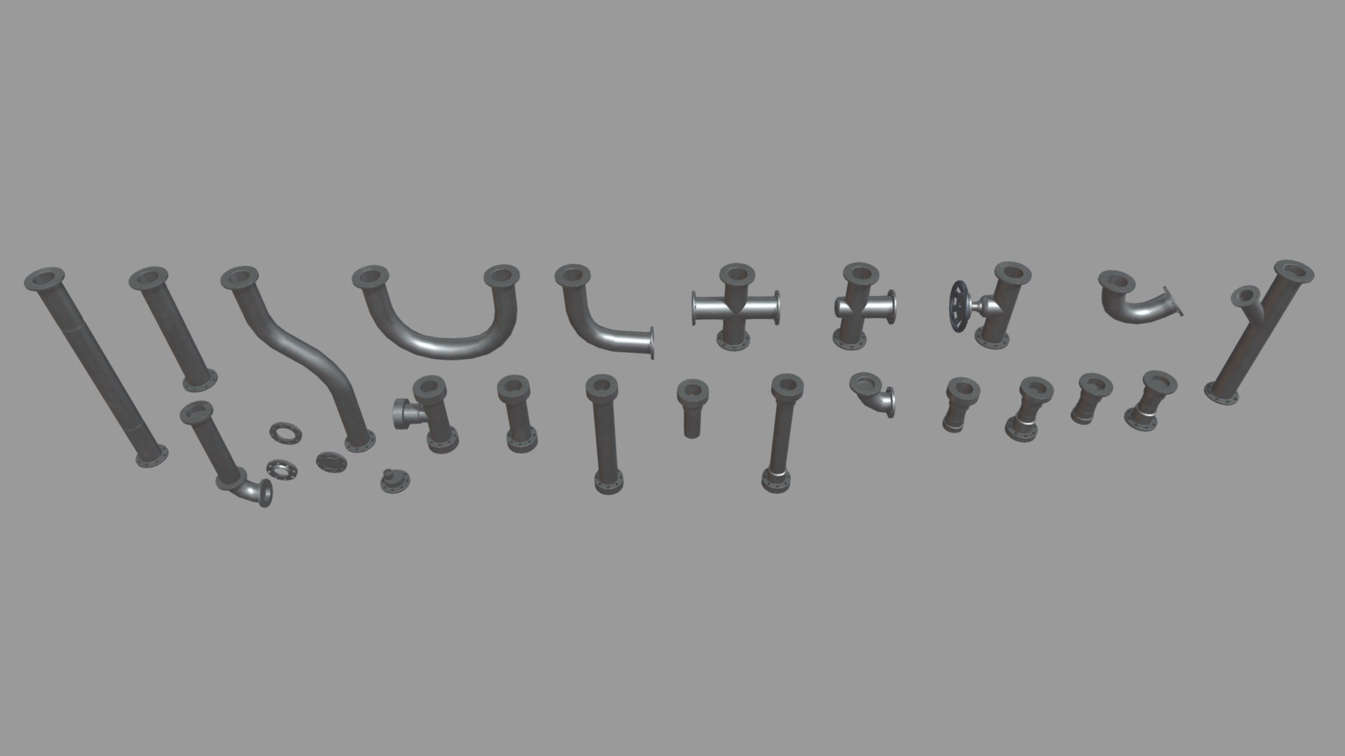 3D Low Poly Pipes Pack Model - TurboSquid 2272433