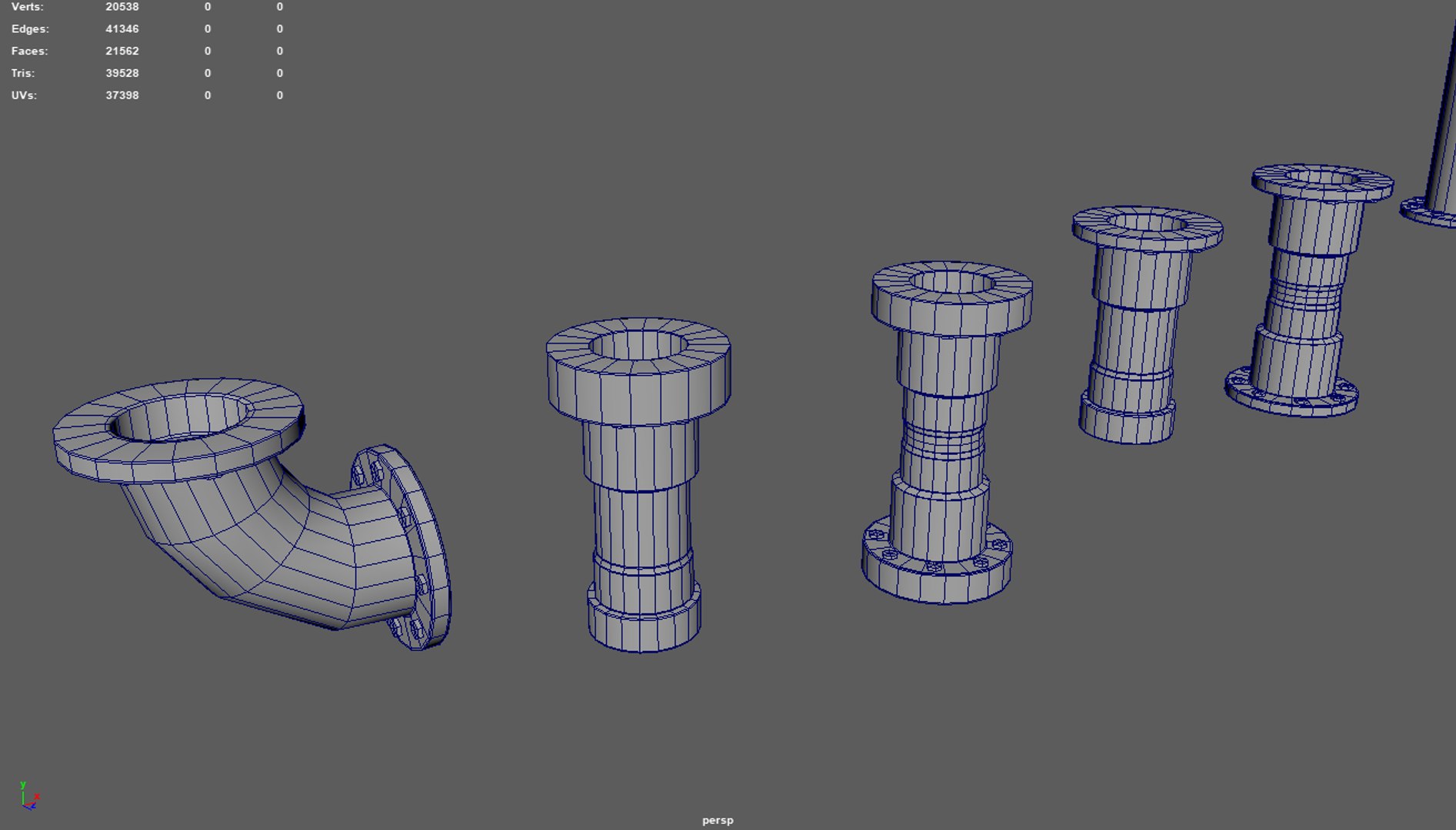 3D Low Poly Pipes Pack Model - TurboSquid 2272433