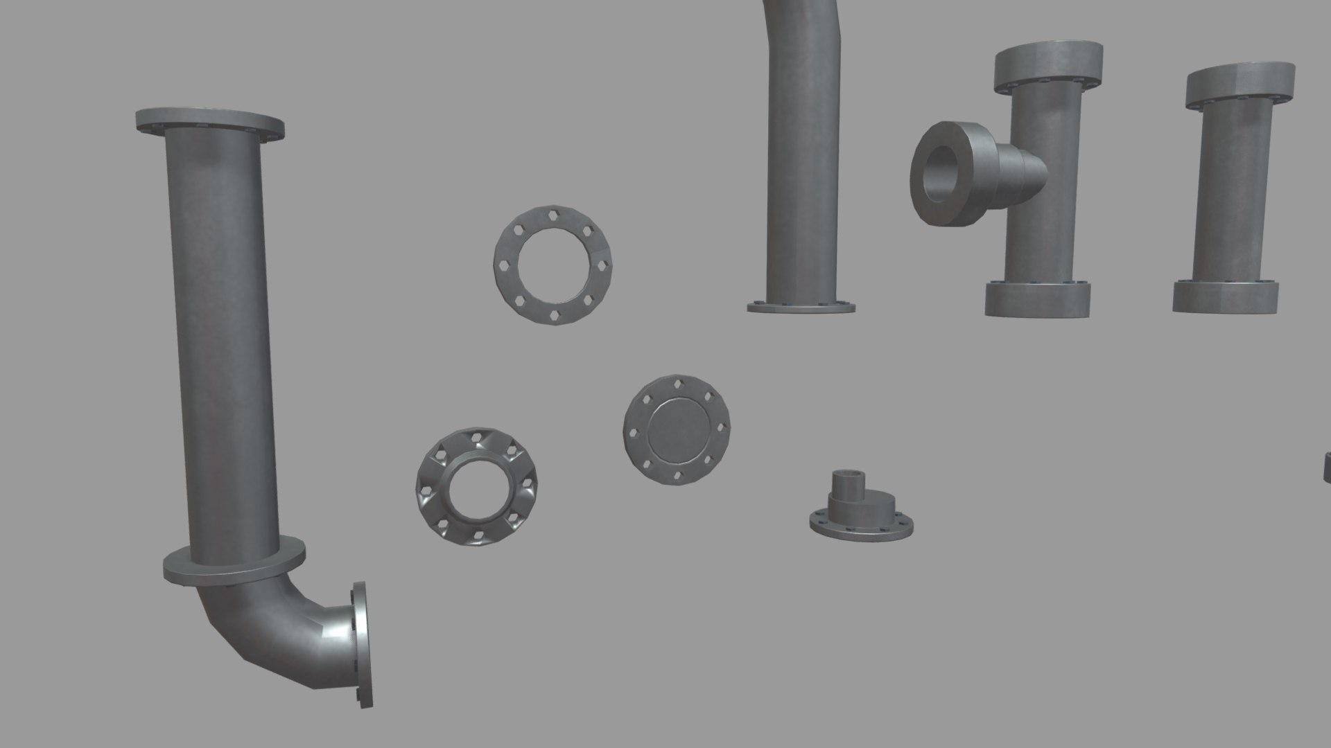 3D Low Poly Pipes Pack Model - TurboSquid 2272433