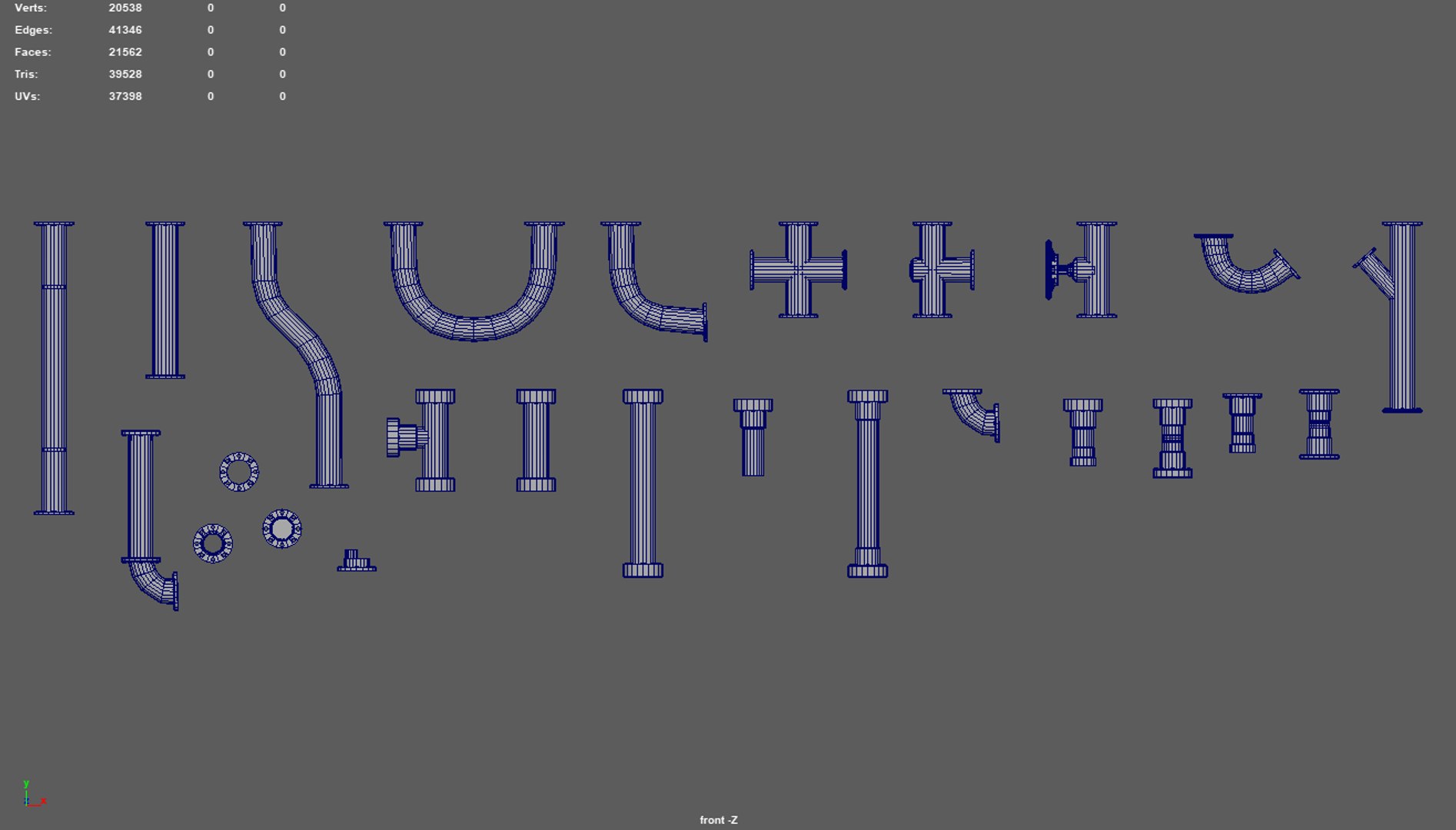 3D Low Poly Pipes Pack Model - TurboSquid 2272433