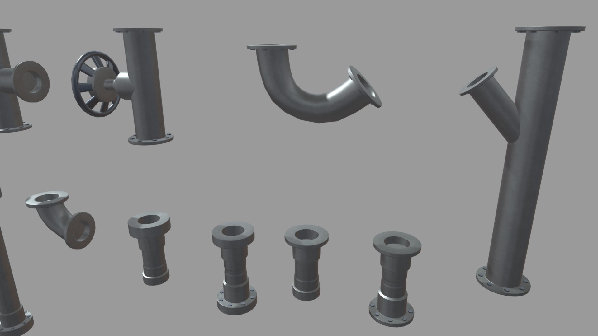3D Low Poly Pipes Pack Model - TurboSquid 2272433