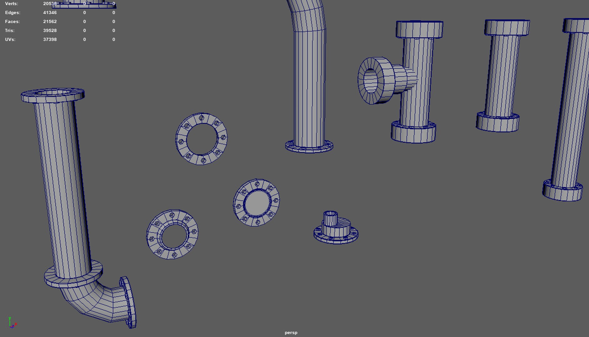 3D Low Poly Pipes Pack Model - TurboSquid 2272433