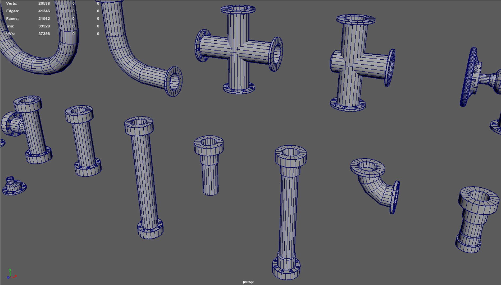 3D Low Poly Pipes Pack Model - TurboSquid 2272433