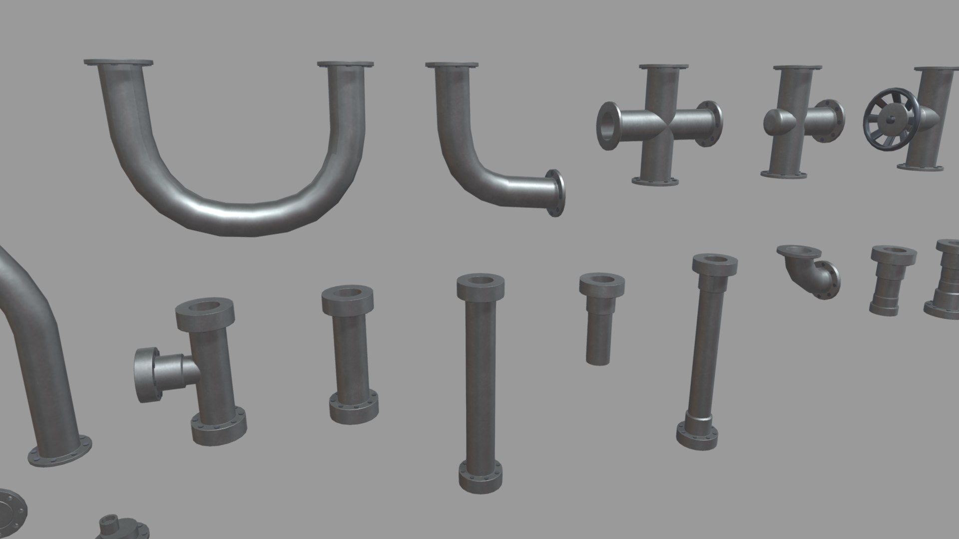 3D Low Poly Pipes Pack Model - TurboSquid 2272433