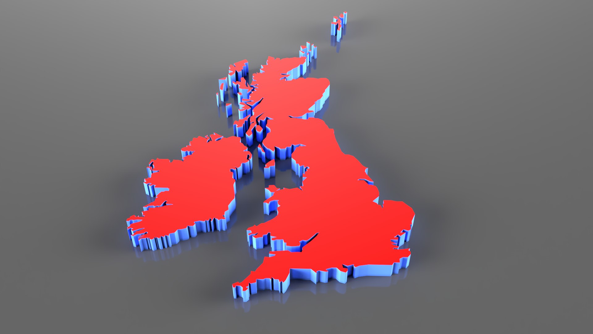 3D UK 3D Map Model - TurboSquid 1980060