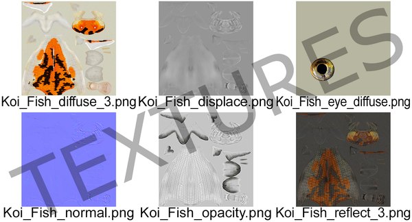 modelo 3d Koi Fish Rigged para Cinema 4D - TurboSquid 1153873