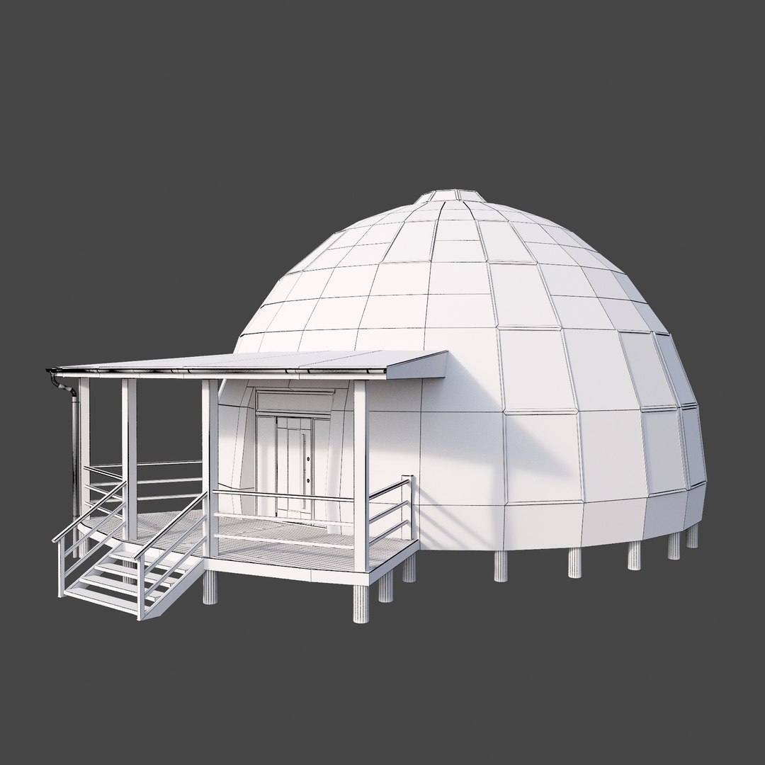 3D Model Dome House - TurboSquid 1819422