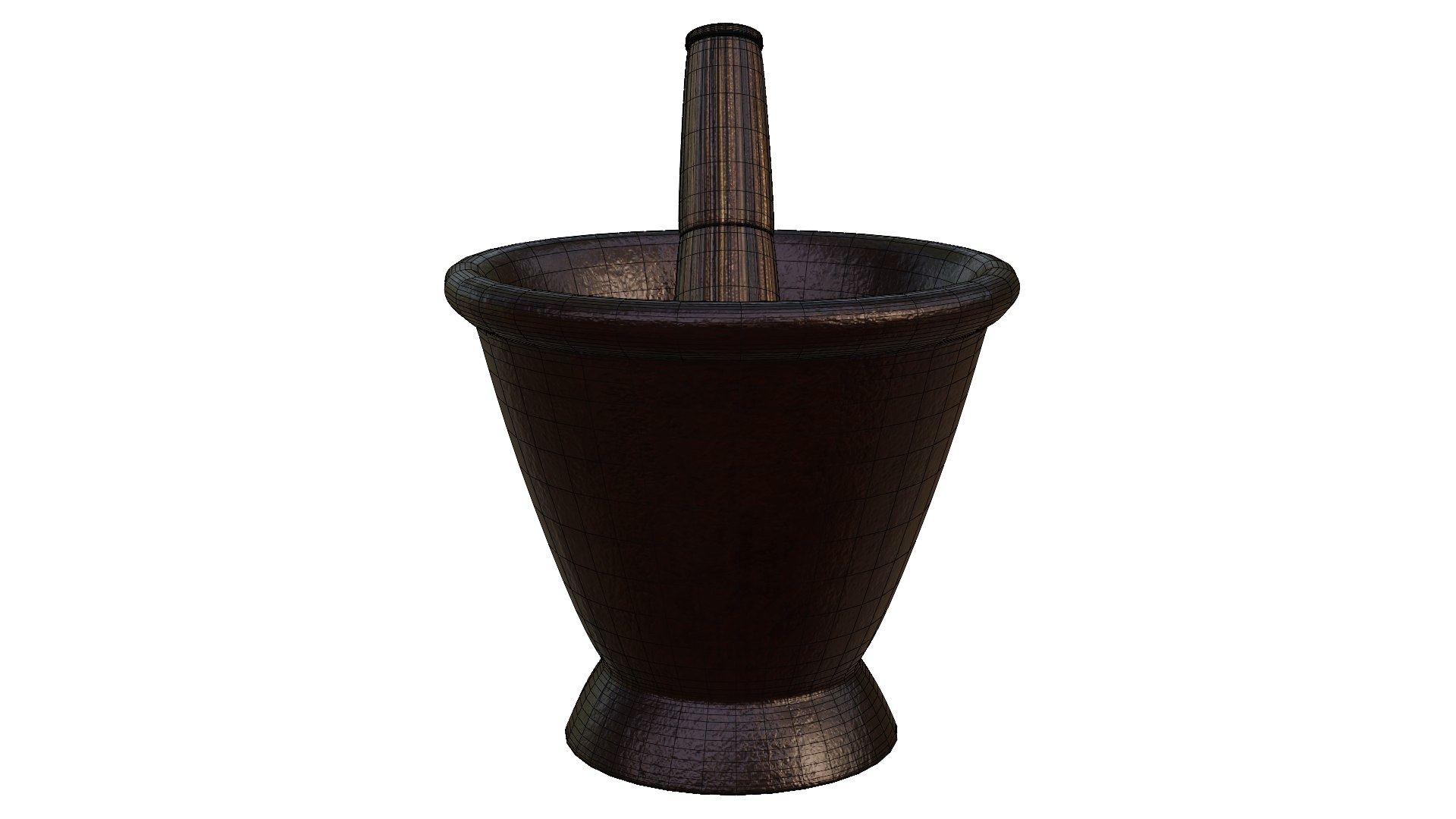 Thai Terracotta Mortar And Pestle 3D Model - TurboSquid 2132642