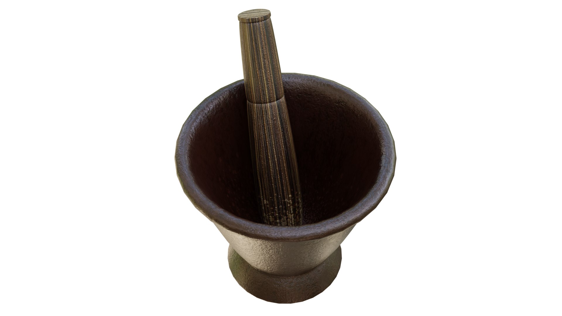 Thai Terracotta Mortar And Pestle 3D Model - TurboSquid 2132642