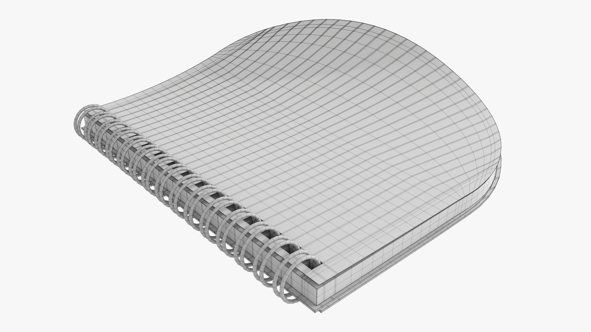 Notebook With Spiral 03 Flipped 3D Model - TurboSquid 1715994
