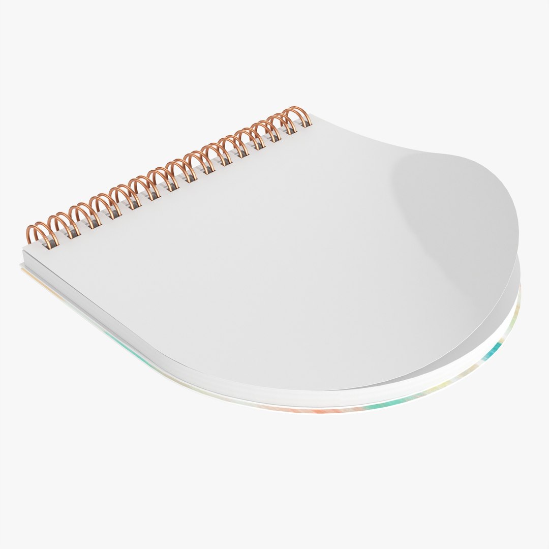 Notebook with spiral 03 flipped 3D model - TurboSquid 1715994