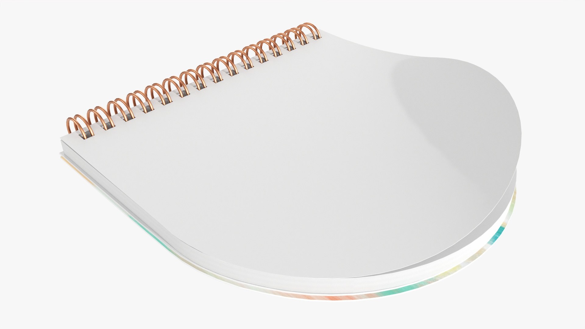 Notebook With Spiral 03 Flipped 3D Model - TurboSquid 1715994