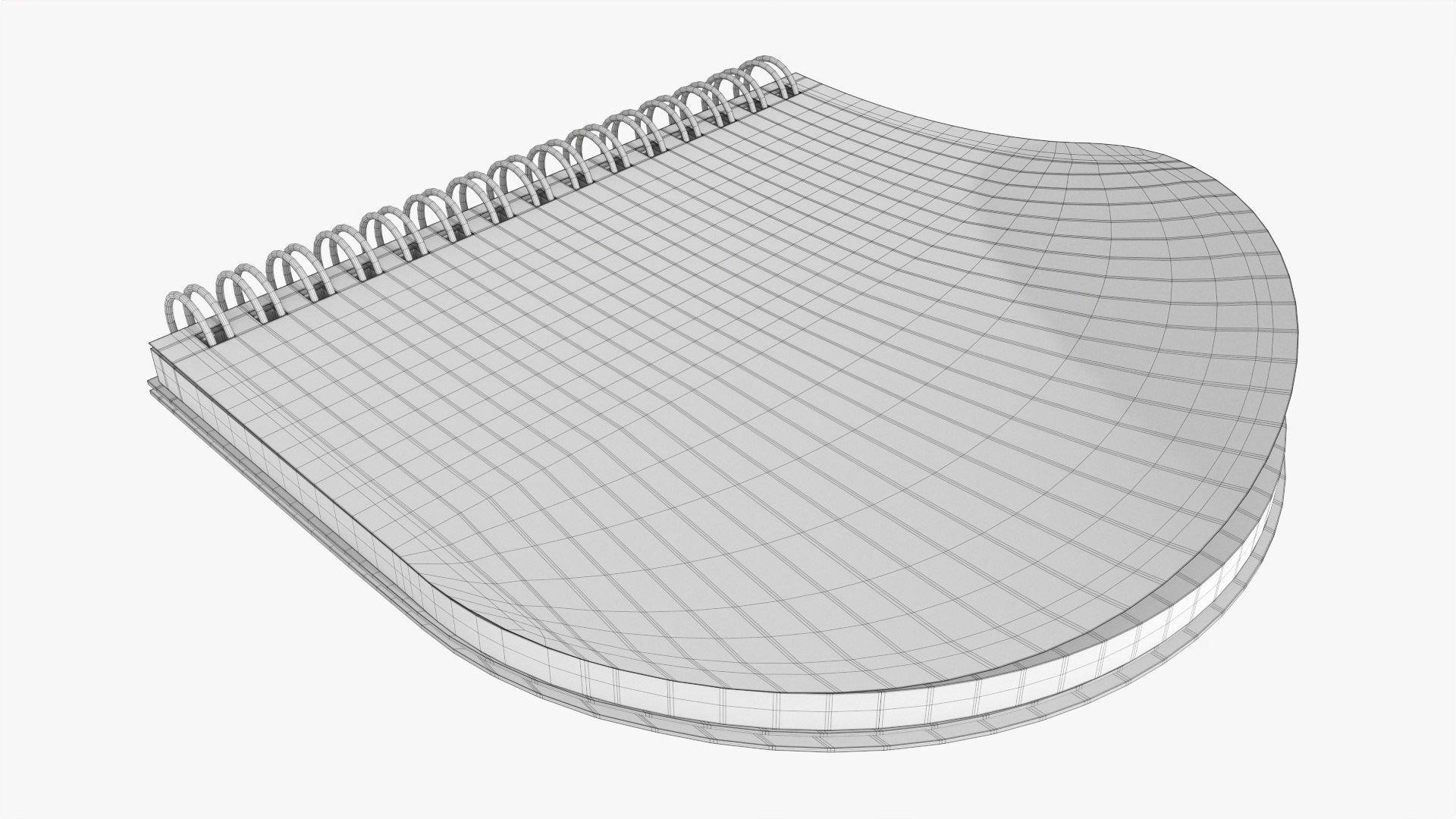 Notebook With Spiral 03 Flipped 3D Model - TurboSquid 1715994