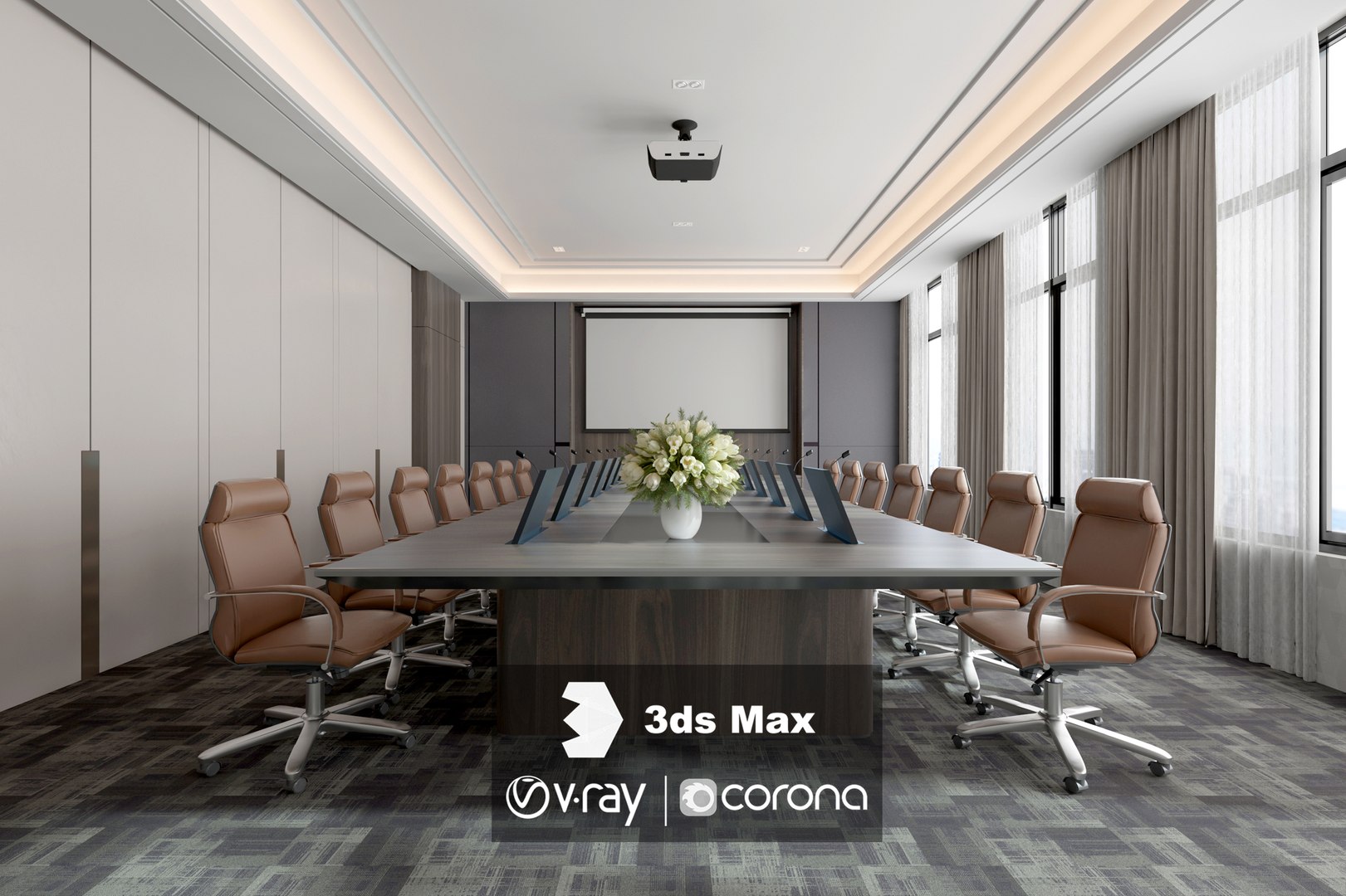 3D модель Conference Room - TurboSquid 2028381