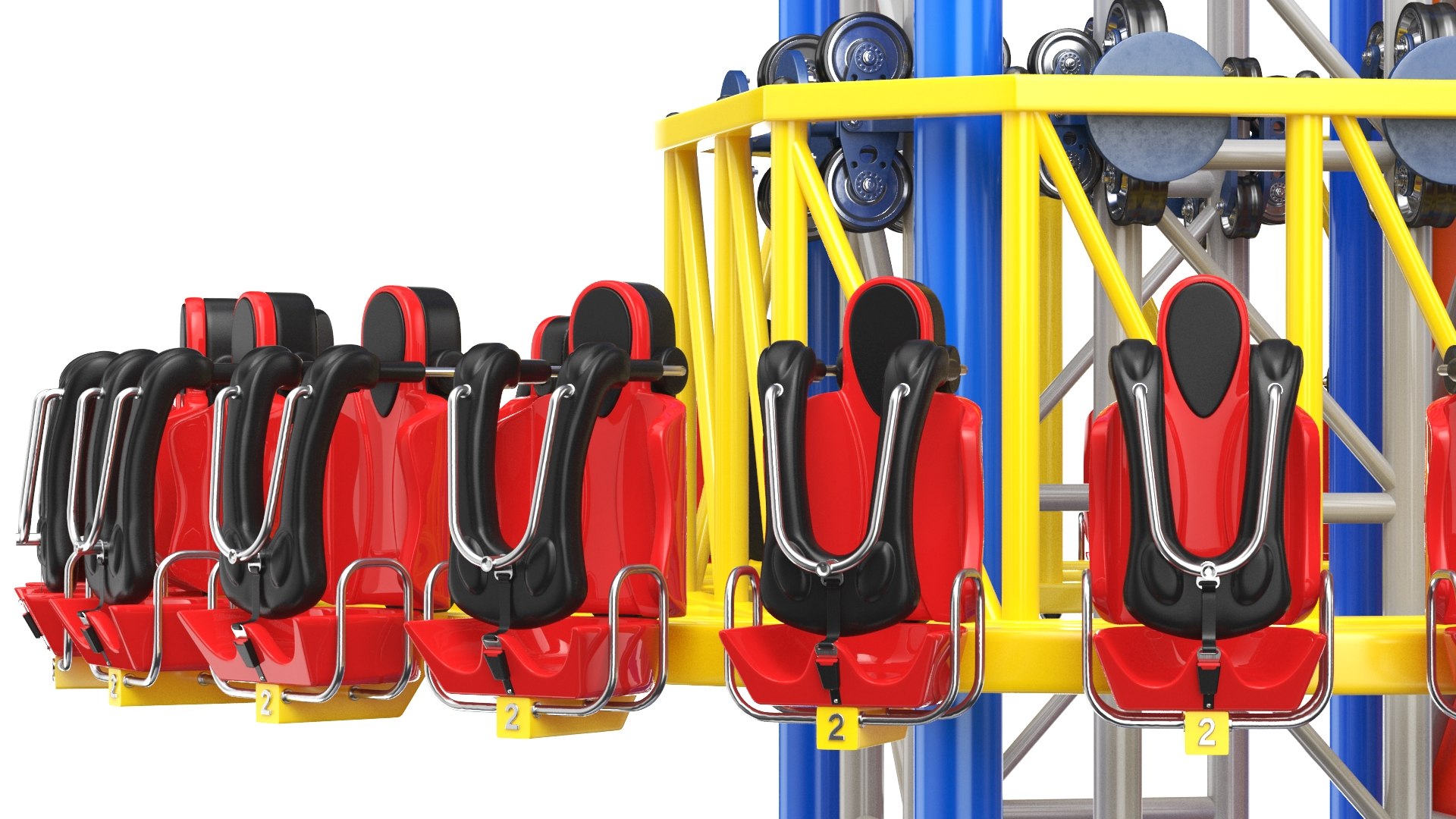 3D Sky Diver Amusement Park Ride Model - TurboSquid 1945817