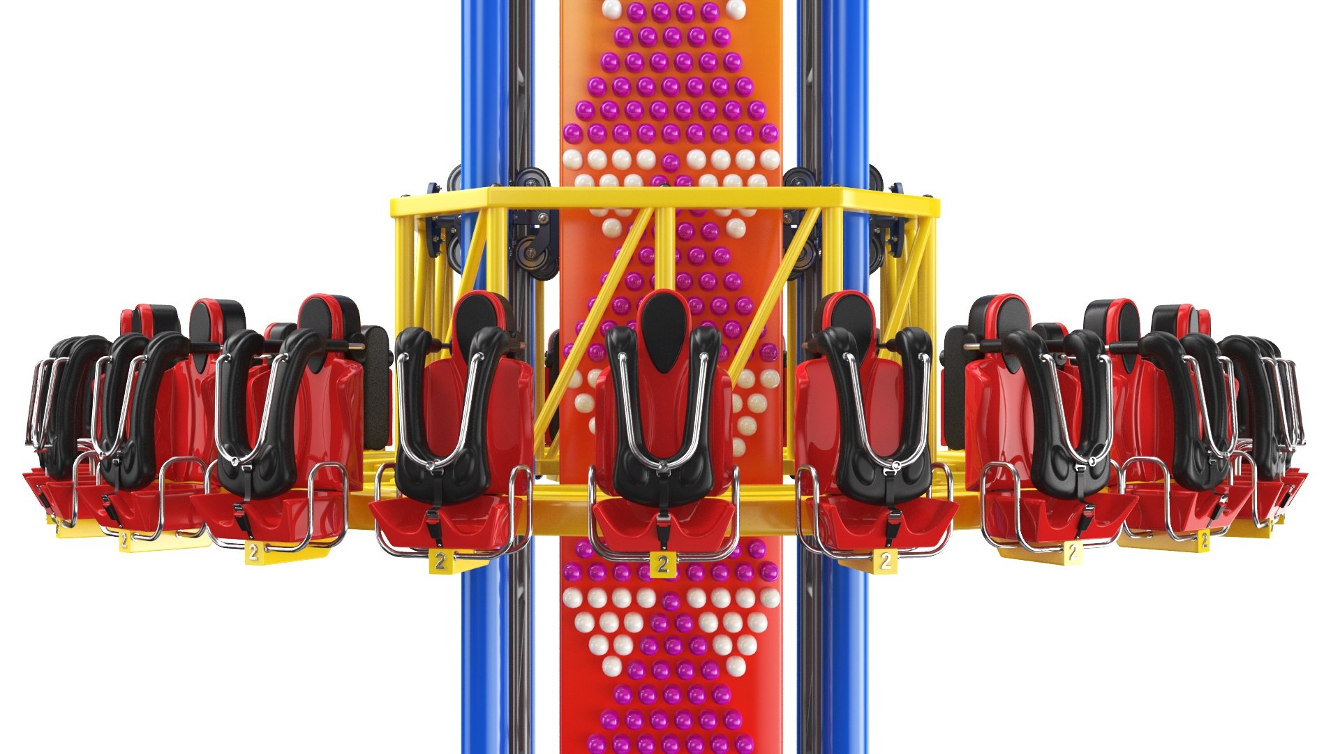 3D Sky Diver Amusement Park Ride Model - TurboSquid 1945817