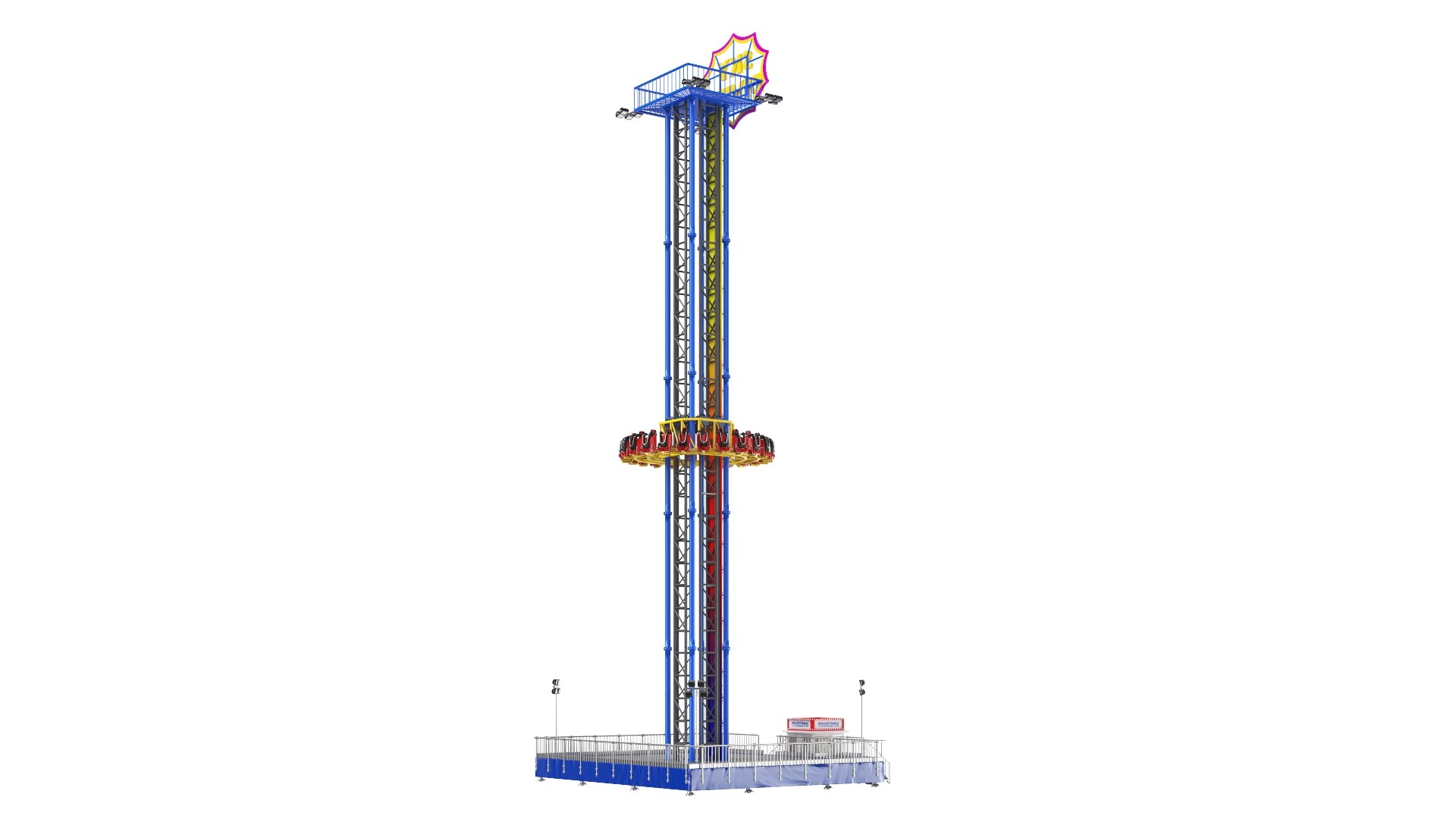 3D Sky Diver Amusement Park Ride Model - TurboSquid 1945817