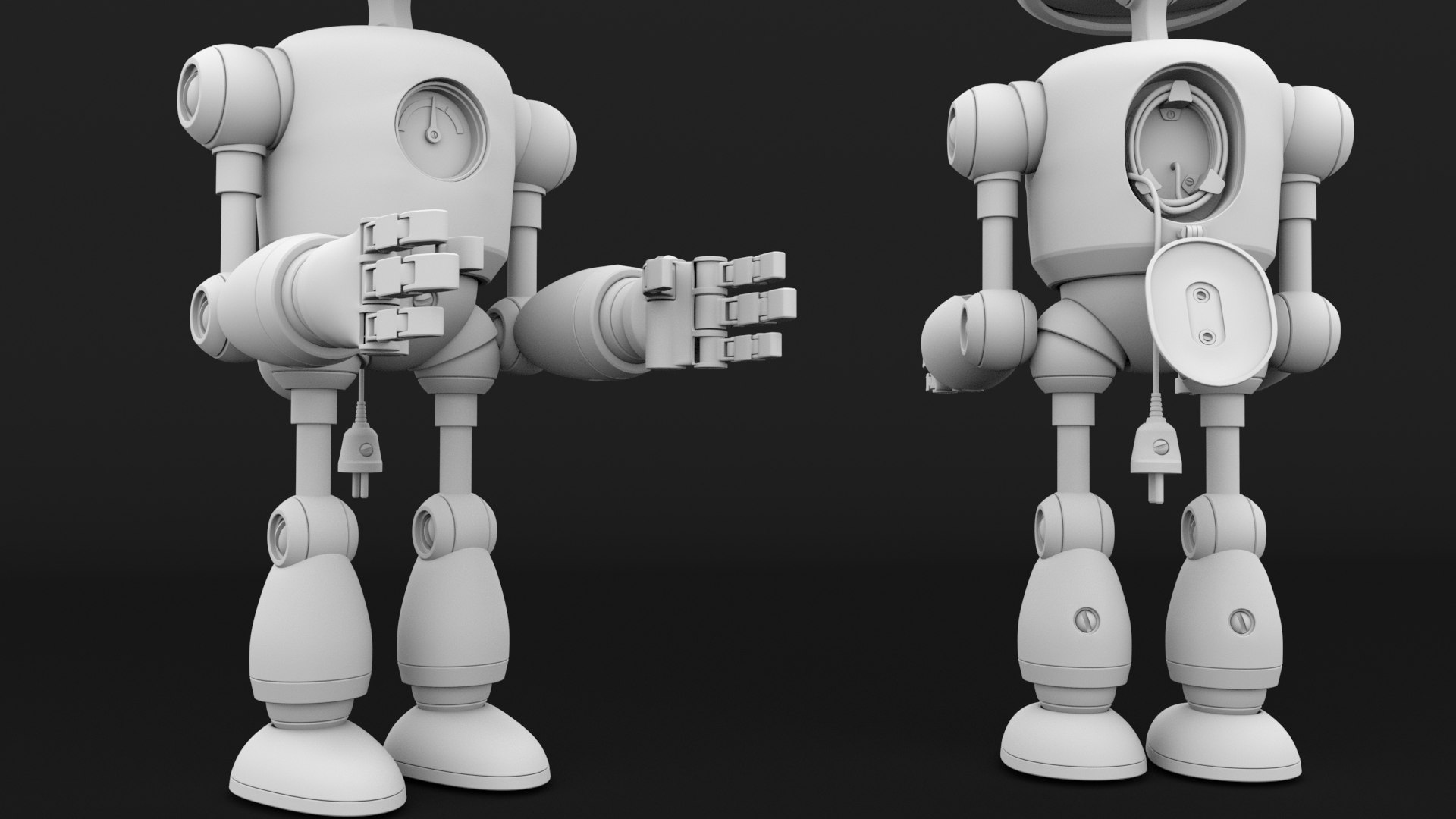 Cartoon robot 3D model - TurboSquid 1458315