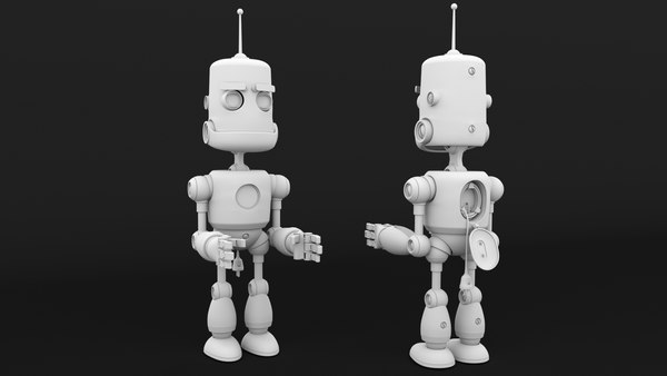 Cartoon robot 3D model - TurboSquid 1458315