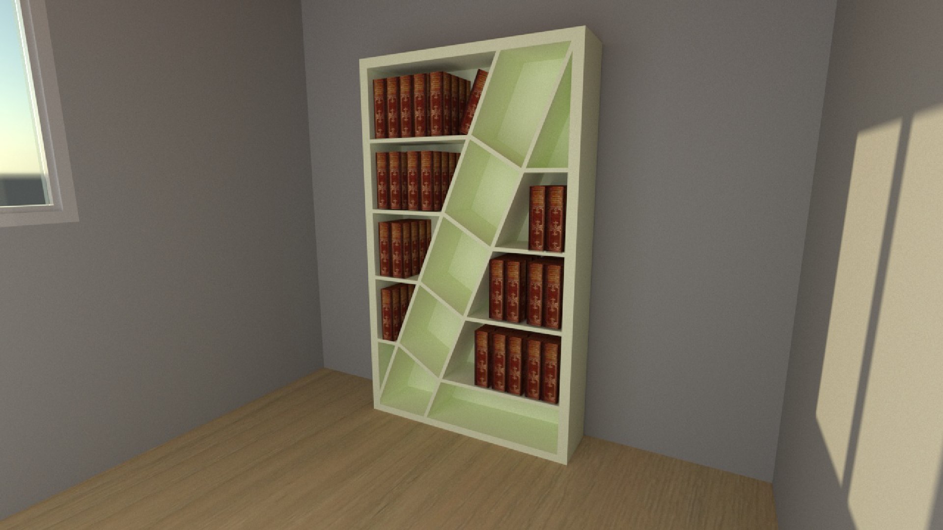 Free 3D 3D Wooden Bookcase Light Model - TurboSquid 1845926