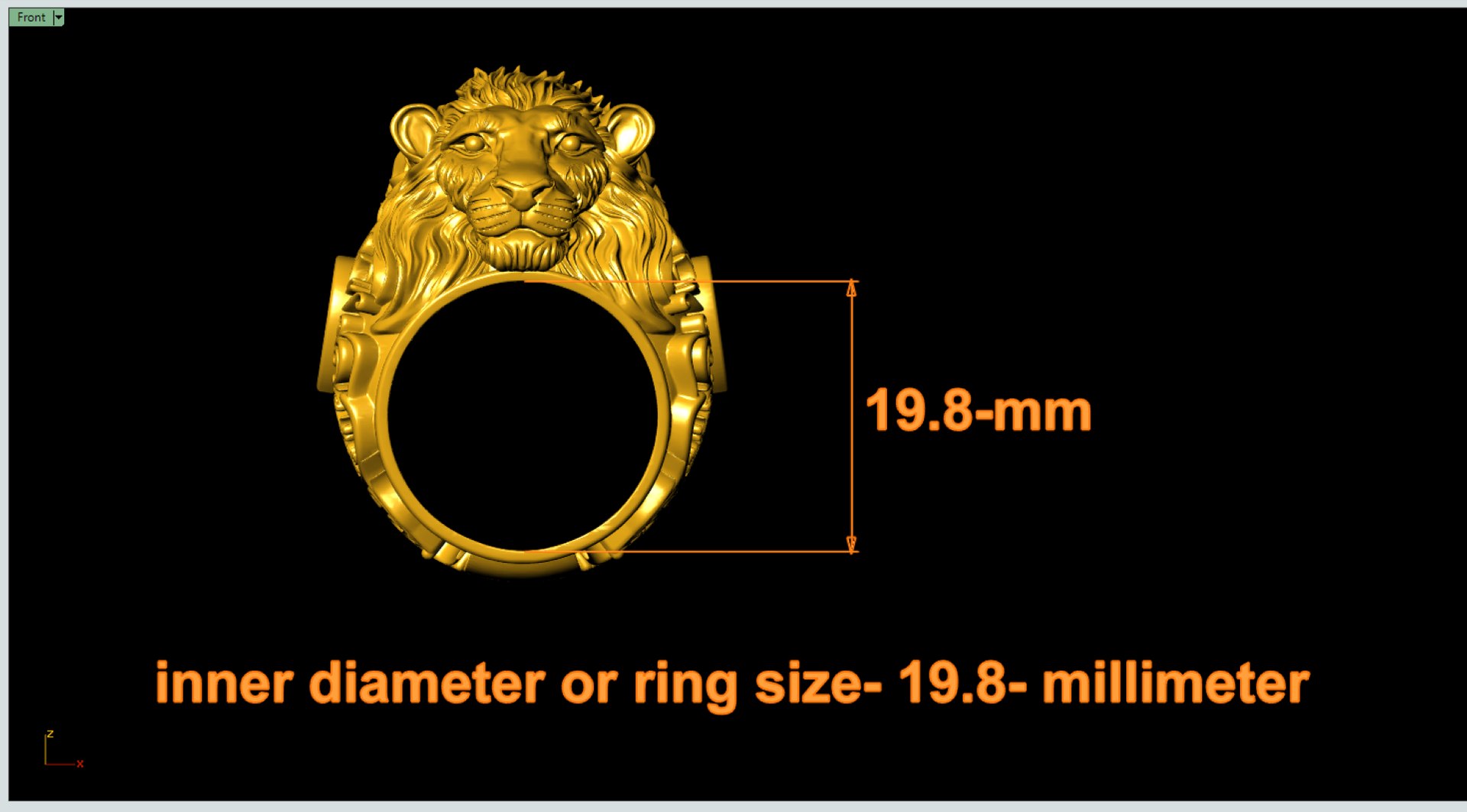 3D Lion Ring 3D-print model file model - TurboSquid 2073060