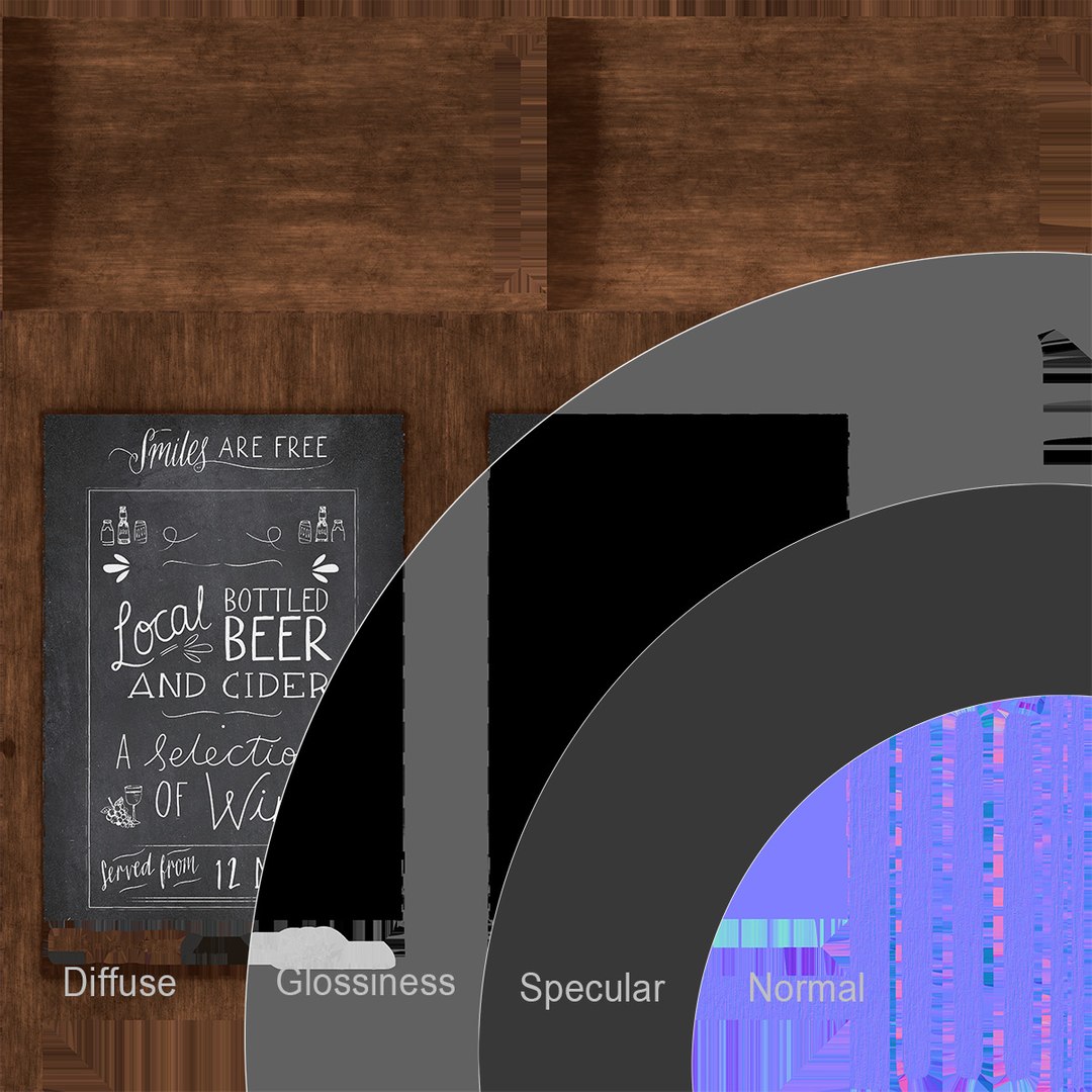 3D Menu Board Pbr Model - TurboSquid 1685211