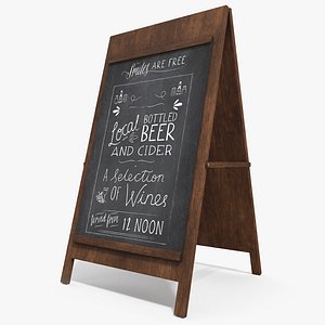 Wood sign 3D - TurboSquid 1614670