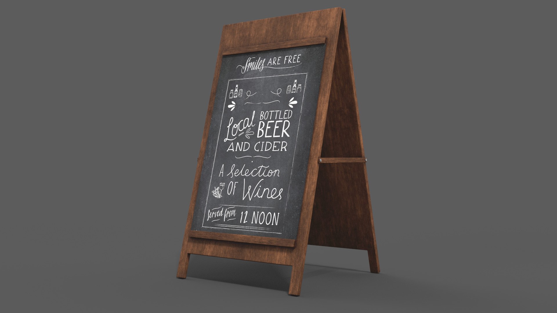 3D Menu Board Pbr Model - TurboSquid 1685211