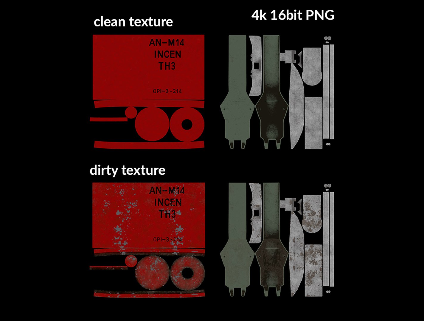 An-m14 Th3 Grenade 3D Model - TurboSquid 1429002