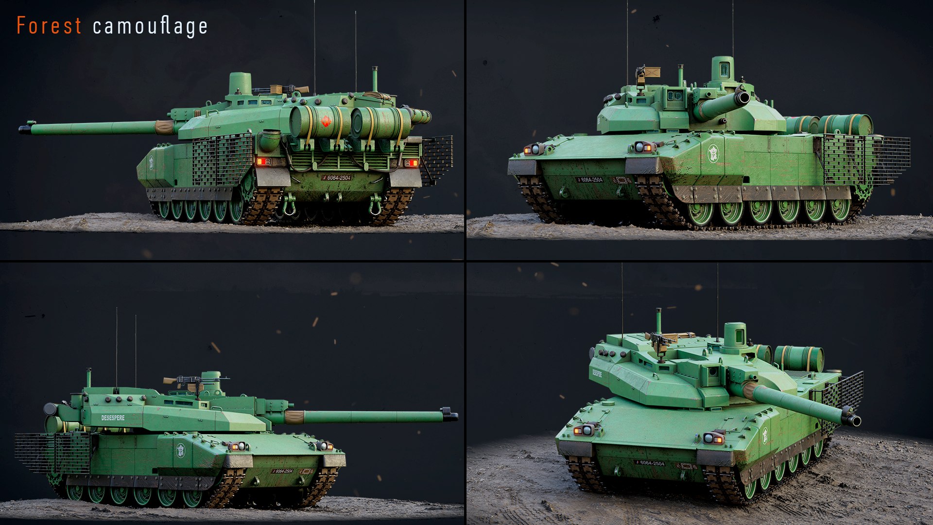 3D Rigged AMX56 Leclerc GameReady LODs model - TurboSquid 1986669