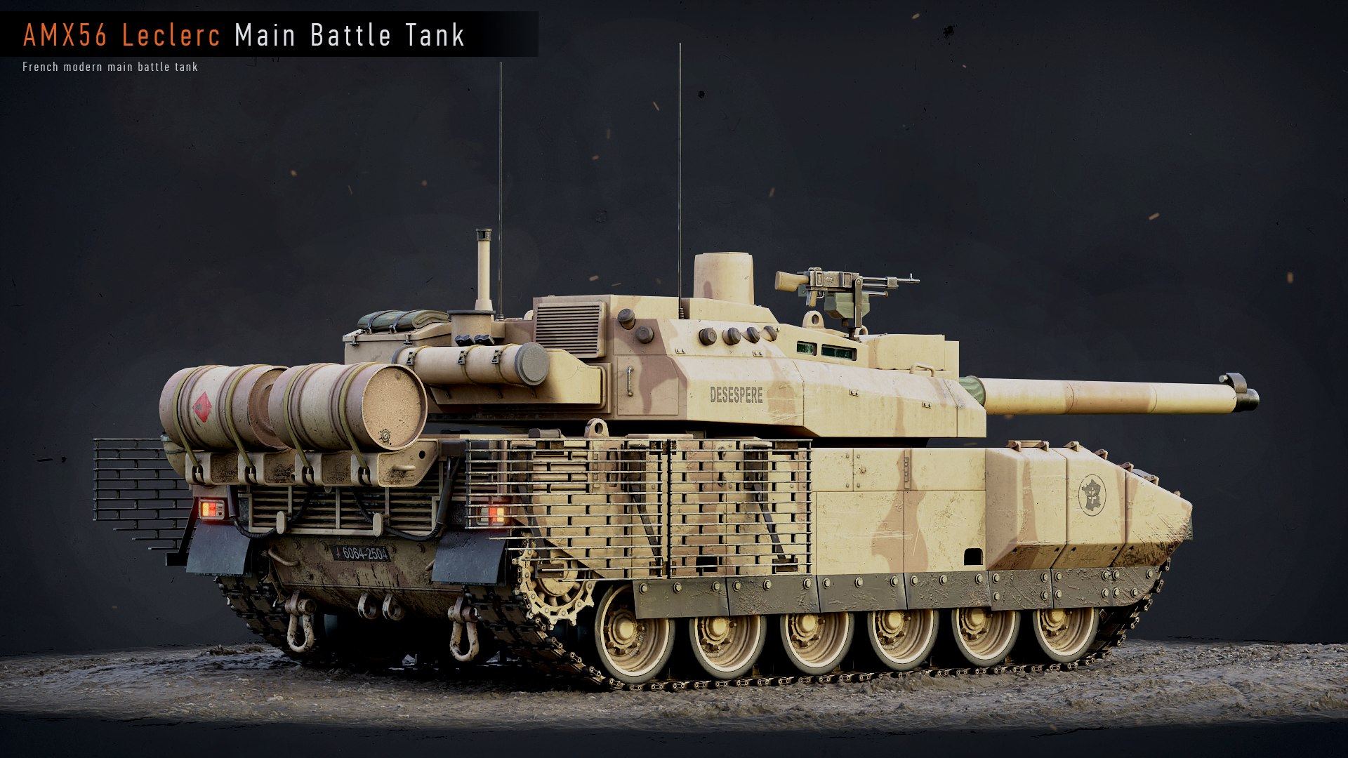 3D Rigged AMX56 Leclerc GameReady LODs model - TurboSquid 1986669