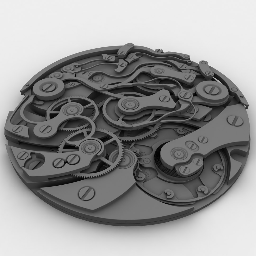 Watch Mechanism V5 3d Model