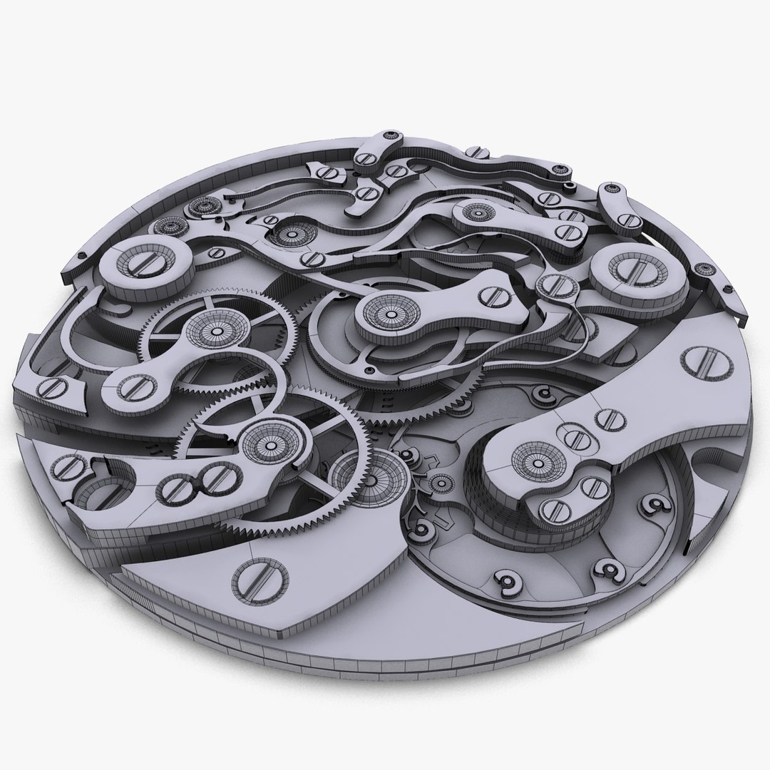 Watch Mechanism V5 3d Model